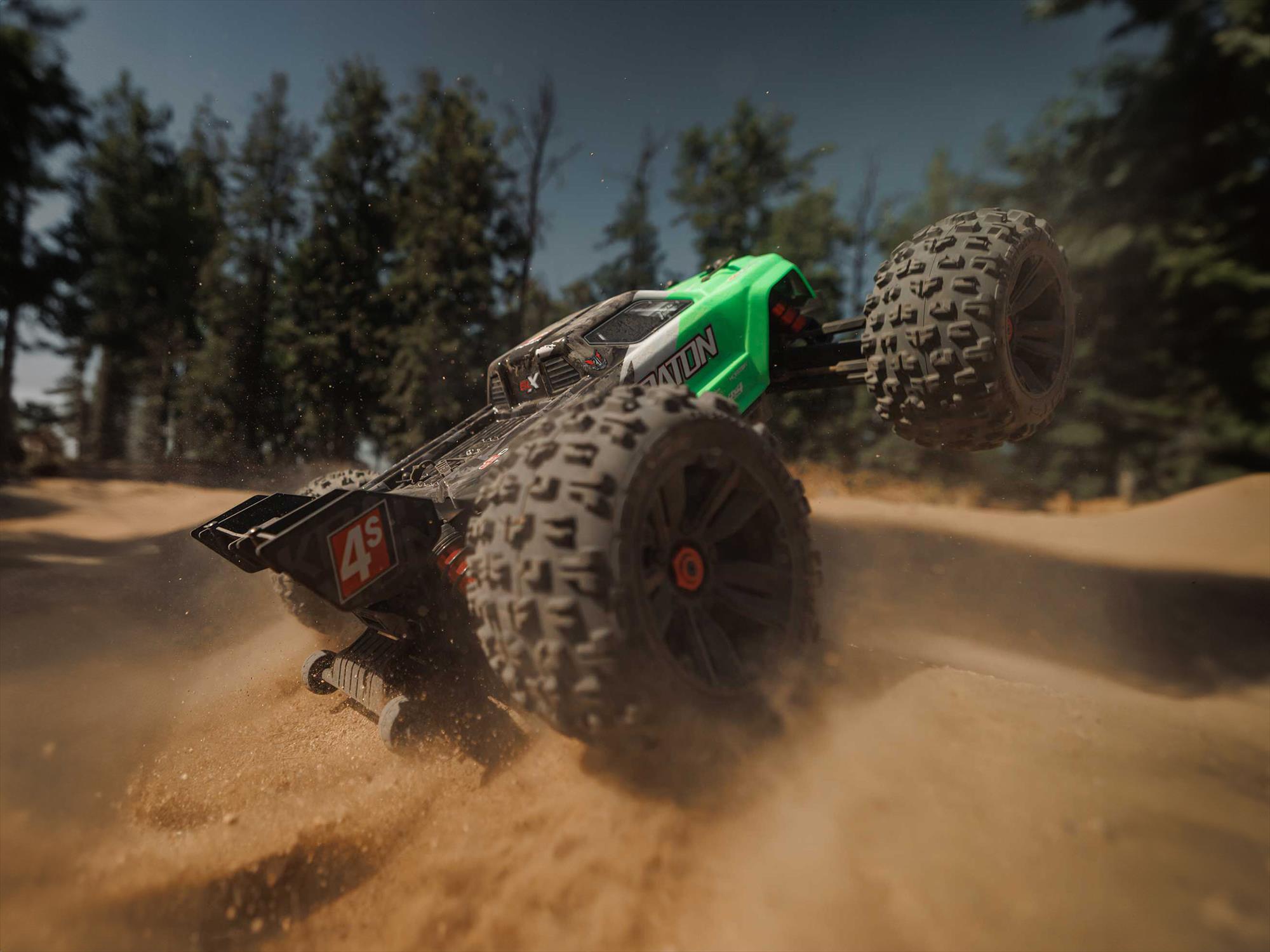 ARA4408V2T4 ARRMA 1/10 KRATON 4S 4X4 BLX Centre Diff Speed MT (Green ...