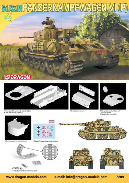 D7209 DRAGON 1/72 SD.KFZ 181 Panzerkamp - Modeltune