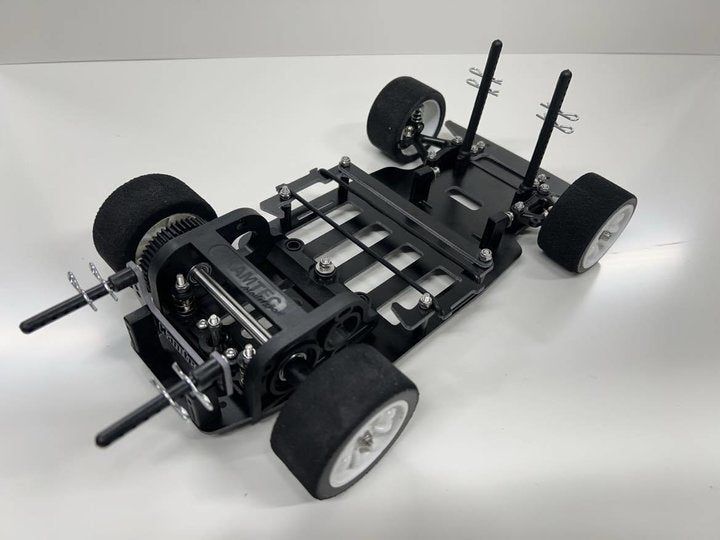 KAMTEC Mini Racer RC Kit Racing Rolling Chassis BLACK GRP - Modeltune