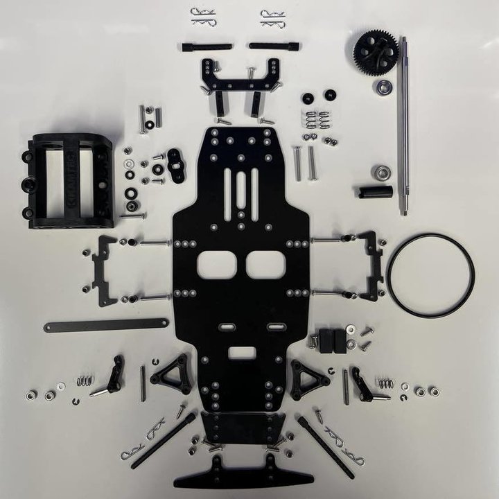 KAMTEC Mini Racer RC Kit Racing Rolling Chassis BLACK GRP - Modeltune