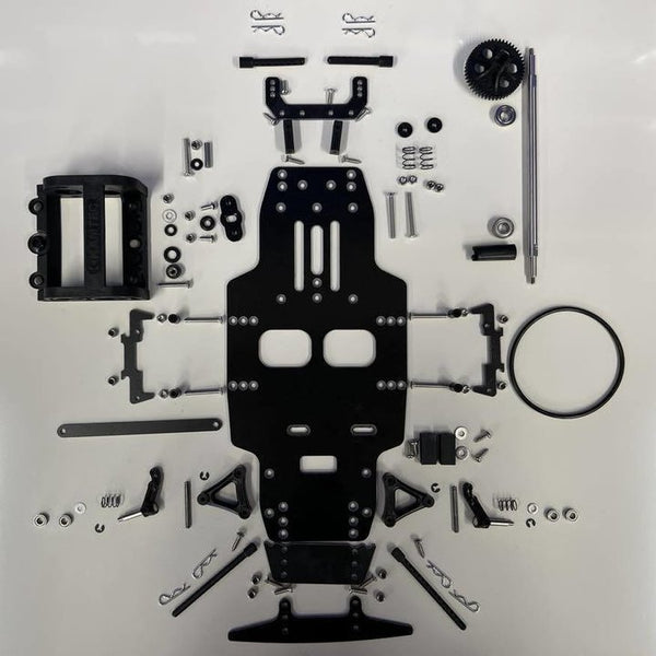 KAMTEC Mini Racer RC Kit Racing Rolling Chassis BLACK GRP - Modeltune