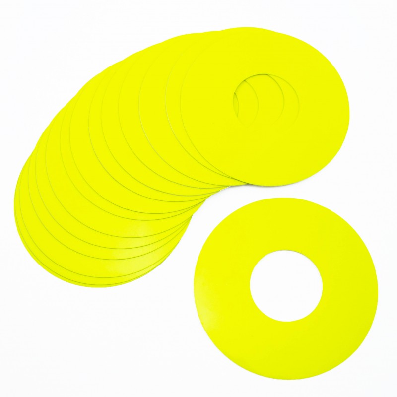ULTIMATE 1/8 BUGGY WHEEL STICKER YELLOW-WHITE (20PCS.) - Modeltune