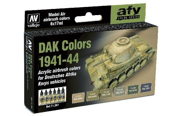71207 MODEL AIR SET DAK COLORS 1941-44 6X17ML - Modeltune