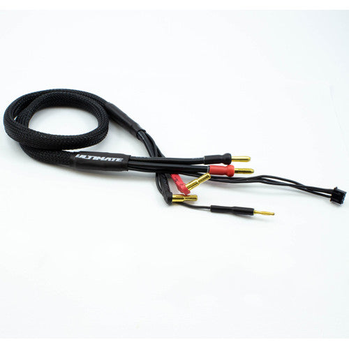 UR46502 ULTIMATE RACING 2S CHARGE CABLE LEAD W/4MM & 5MM BULLET CONNEC ...